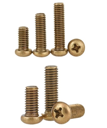 M2 M2.5 M3 M4 M5 M6 Copper Round Head Cross Screws Round head machine ...