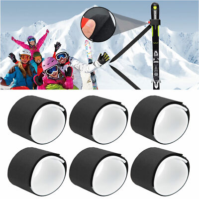6Pcs Adjustable Skiing Straps Fastener Tape Hook & Loop Ski Fixing ...