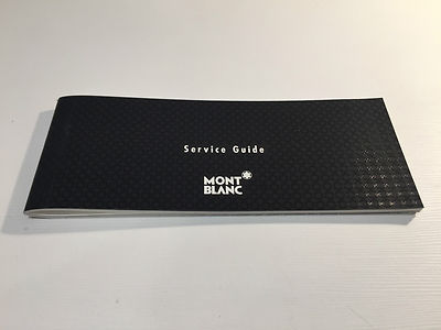 Booklet MONTBLANC - Service Guide + Warranty - All Languages - Pen NOT ...