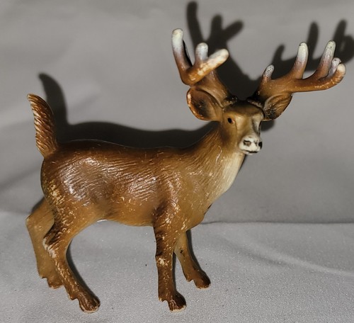 2002 Schleich BUCK DEER STAG with Antlers Realistic Animal Toy Figure ...