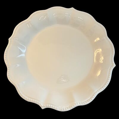 Set of 4 FOUR Pioneer Woman Paige Linen White Dinner Plates 10.75" | eBay