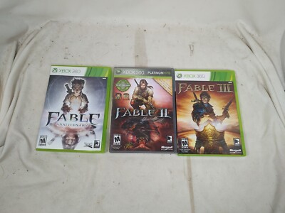 Fable I Anniversary II & lII 1 2 3 XBOX 360 Trilogy Game Bundle Lot ...