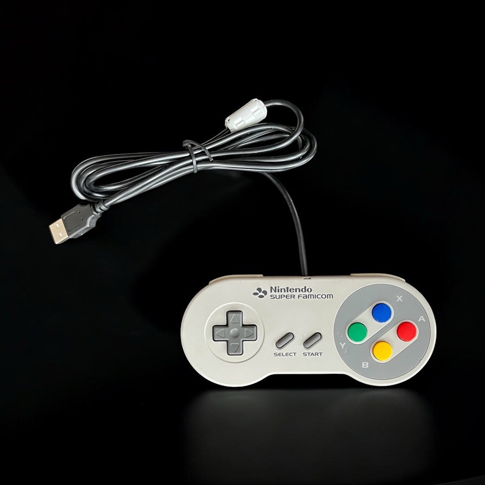 Classic USB Super Nintendo Controller Gray Super Famicom SNES SFC Wired ...