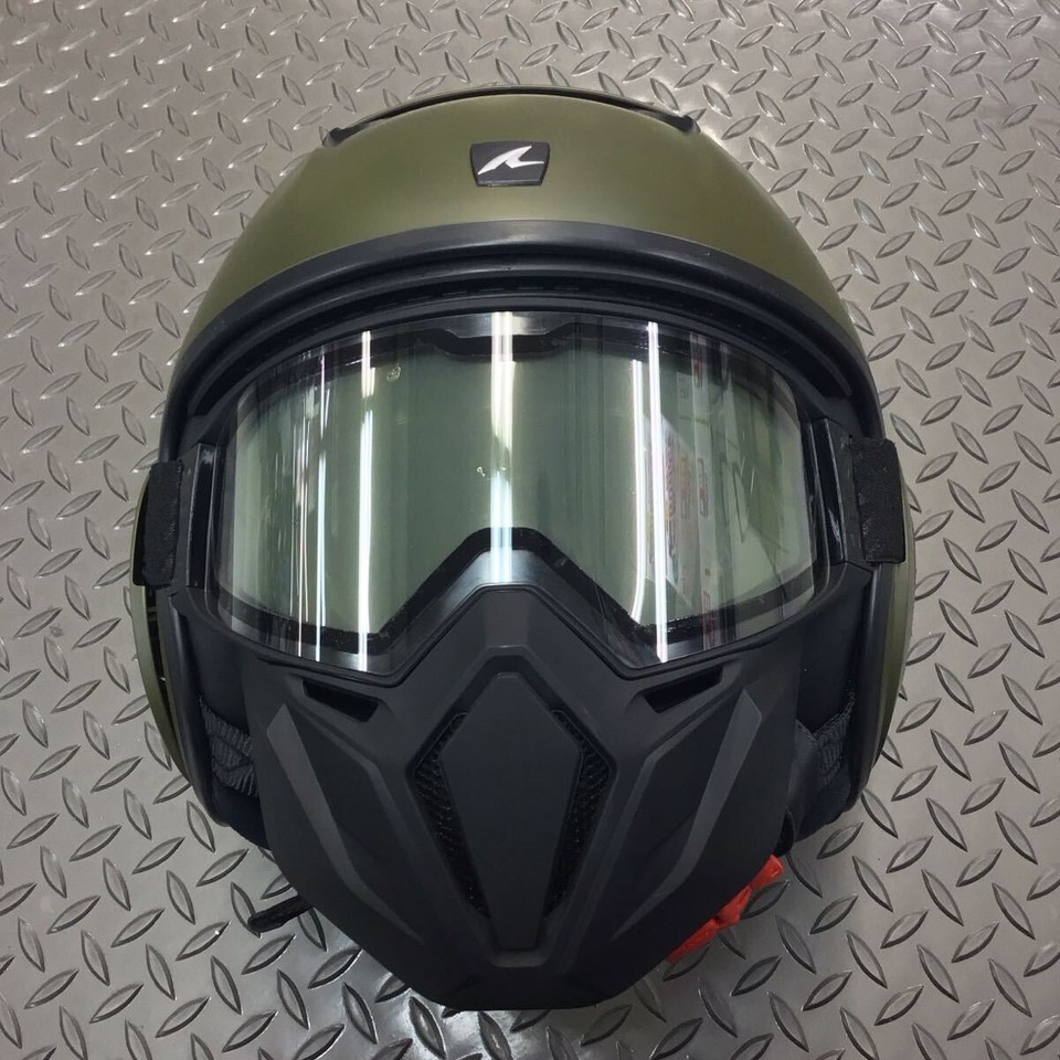 SHARK DRAK Matte Green Jet Helmet L Size Open Face Motorcycle Helmet | eBay