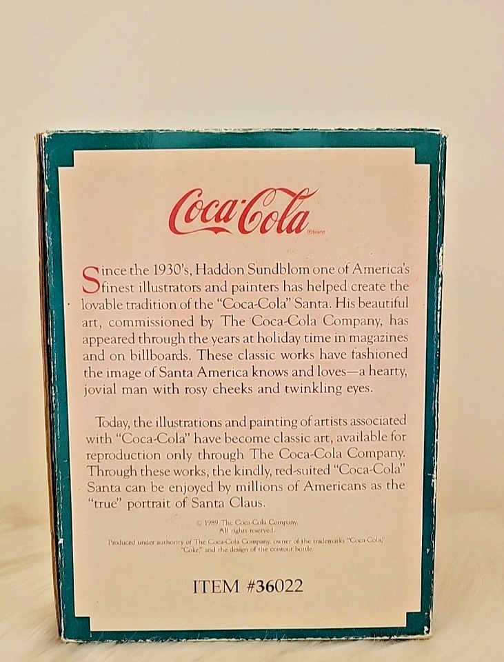 Coca-Cola Fabric Mache Santa Claus #36022 in original box and tags ...