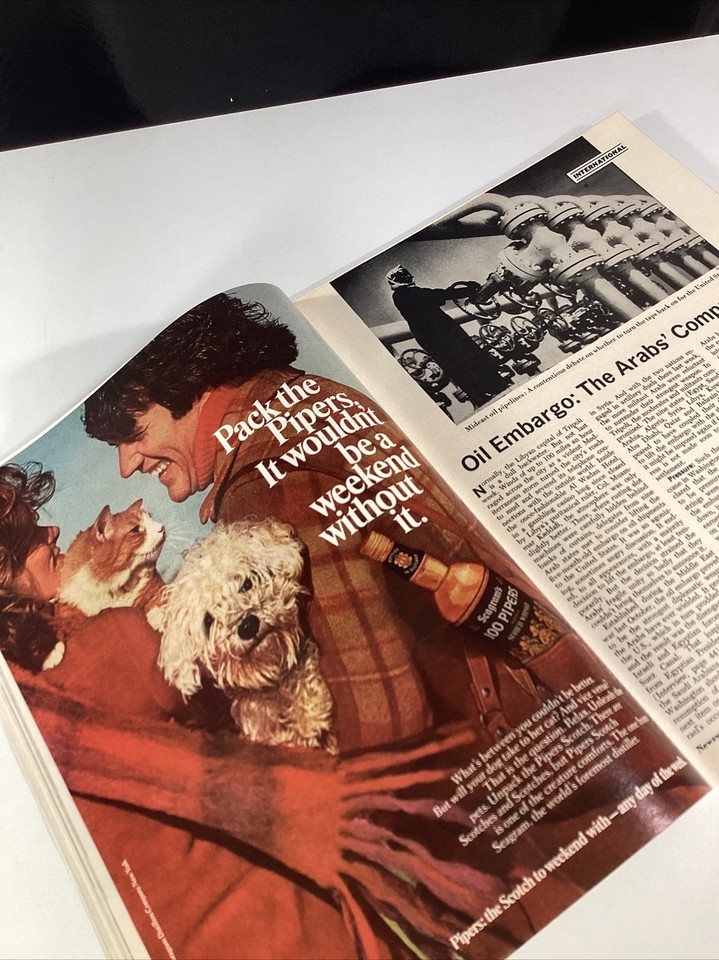 Newsweek Magazine 1974 Rare Ads Nixon Impeachment Egypt Sadat Jeep GM ...