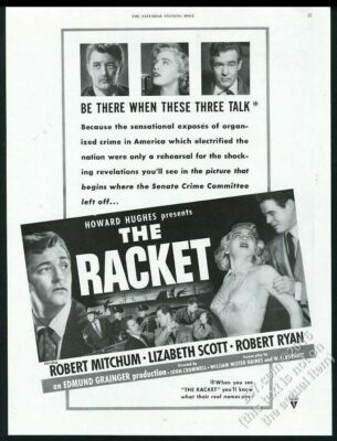 1951 The Racket movie release Robert Mitchum Lizabeth Scott pix vintage ...