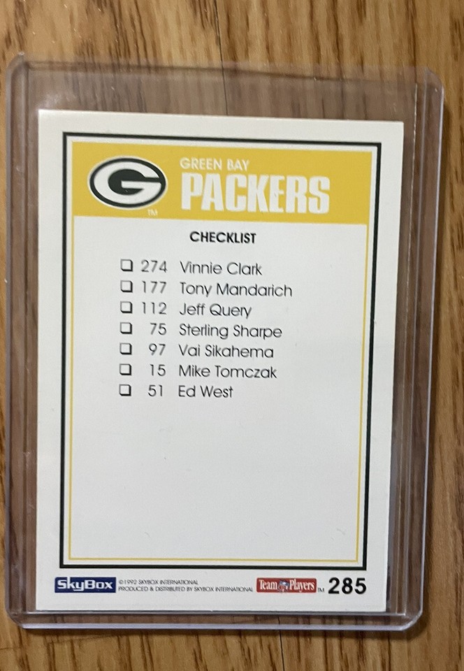 Sterling Sharpe Green Bay Packers Autographed Signed 1992 SkyBox ...