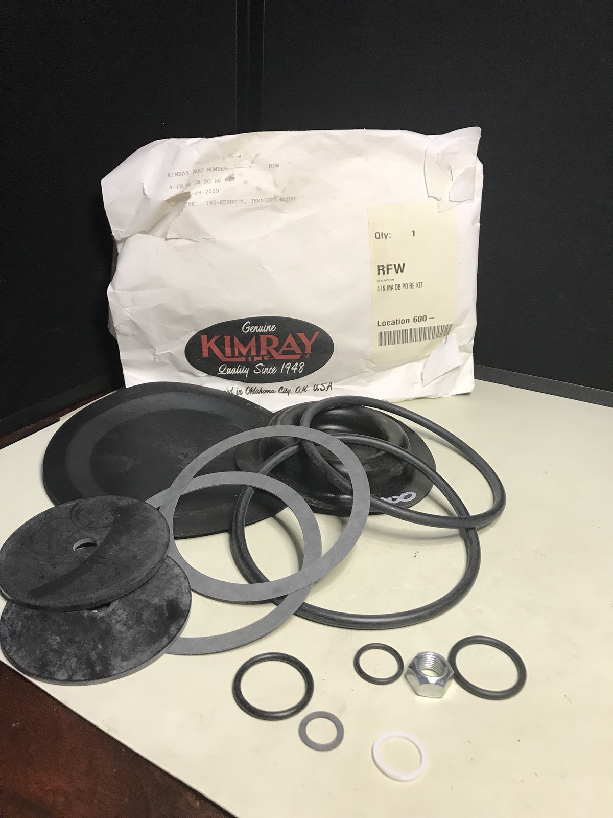 New Partial Kimray Valve Repair Kit RFW 4" MA DB PO RE | eBay