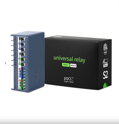 ZOOZ 800 SERIES Z-WAVE LONG RANGE UNIVERSAL RELAY ZEN17 800LR WITH 2 NO ...
