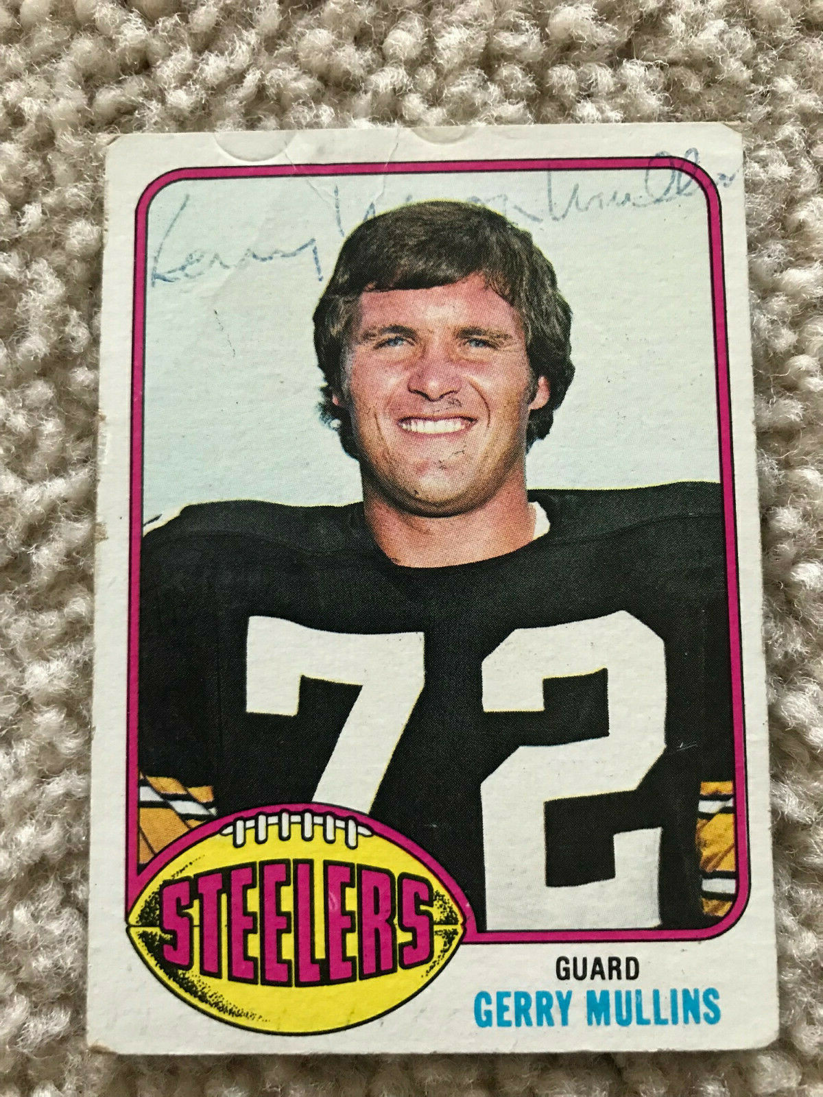 GERRY "MOON" MULLINS HAND SIGNED CARD RARE PITTSBURGH STEELERS GREAT | eBay