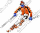 Skiing Downhill Ski Skier Extreme Sport Car Bumper Vinyl Sticker Decal ...