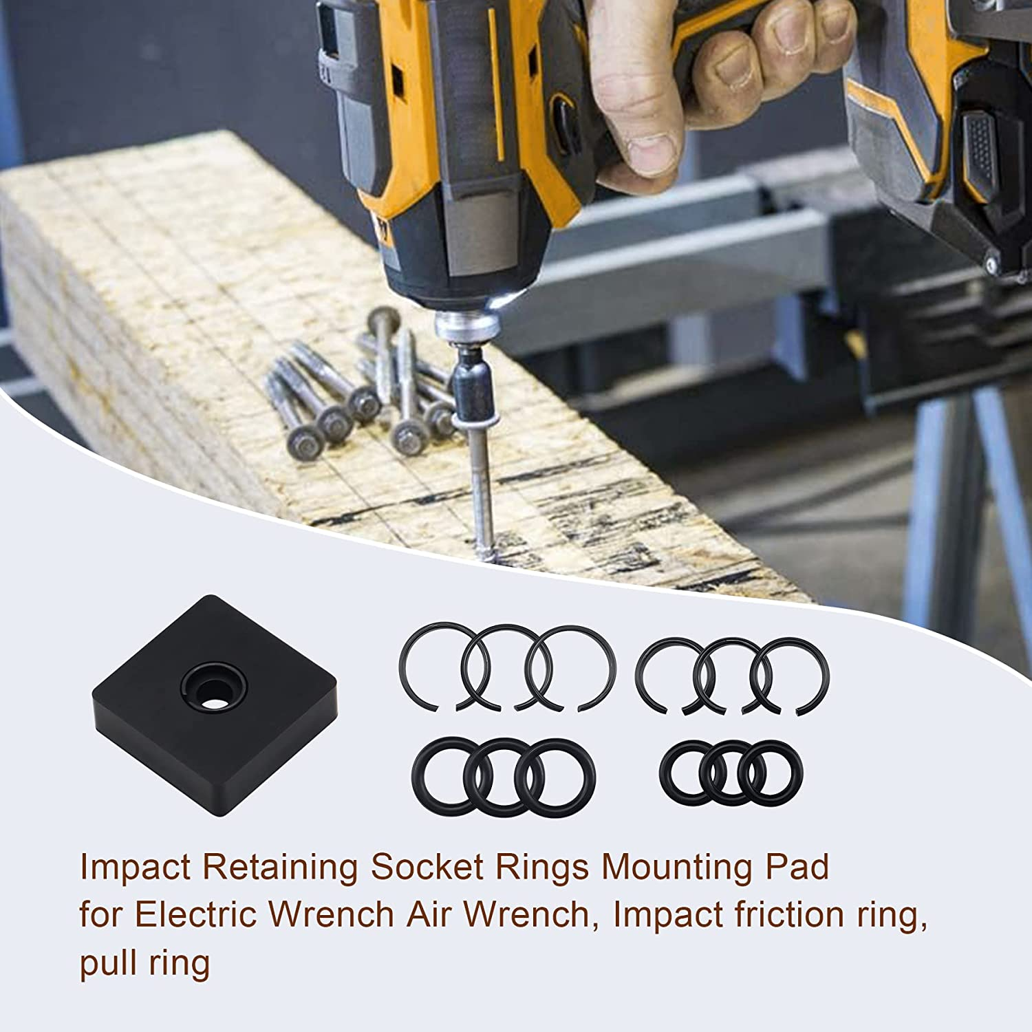 1/2" and 3/8" Impact Retaining Ring Clip Impact Socket with Anvil ...