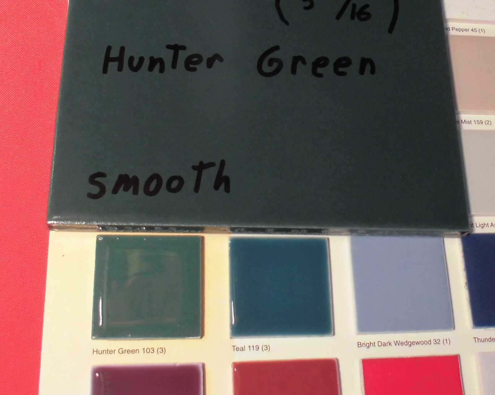 1 pc. *Hunter Green* Ceramic Floor Tile 6" X 6" Made in USA : Size 5-13 ...