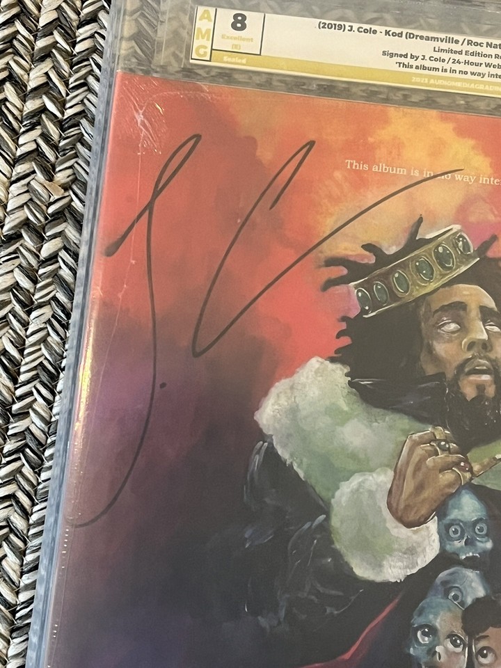 J. Cole 2019 KOD Limited Edition Red Vinyl Autographed Sealed Graded ...