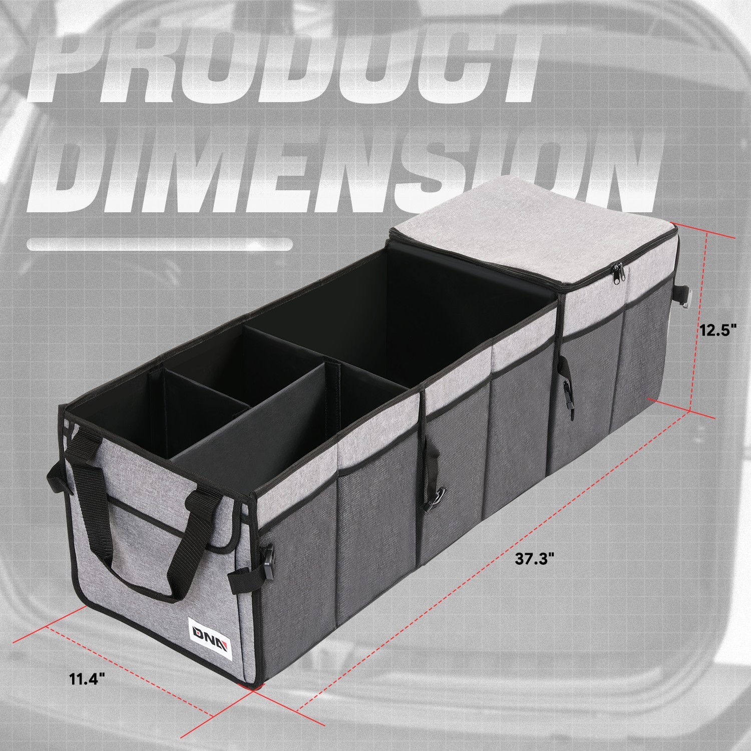 3-In-1 Car Truck Folding Collapsible Trunk Cargo Organizer Caddy ...