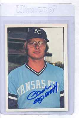 Paul Splittorff Kansas City Royals 1976 SSPC #163 Autographed Baseball ...