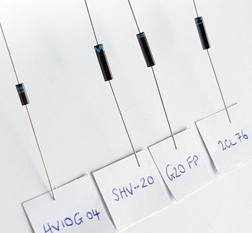 HV diodes- 2CL75 16kV, 2CL76 18kV, HV10G04 4kV, SHV-20 20kV, G20FP 20kV ...