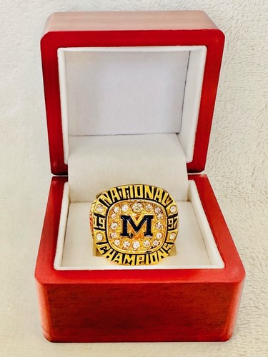 1997 Michigan Wolverines Rose Bowl Championship Ring W Box, US SHIP | eBay