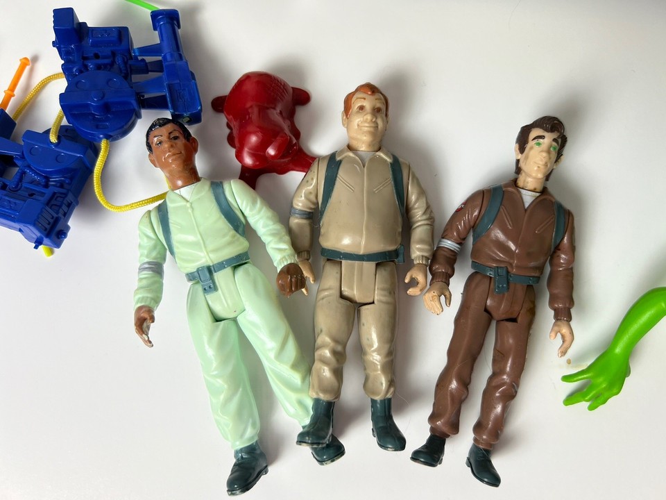 1984 Ghostbusters Action Figures Lot Ray Winston Slimer Stay Puff Car ...