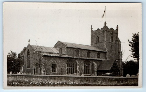 RPPC BURES St. Mary's Church ESSEX UK Postcard | eBay