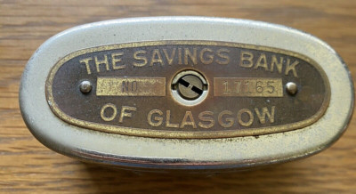 Vintage Chrome Money Box The Savings Bank of Glasgow | eBay