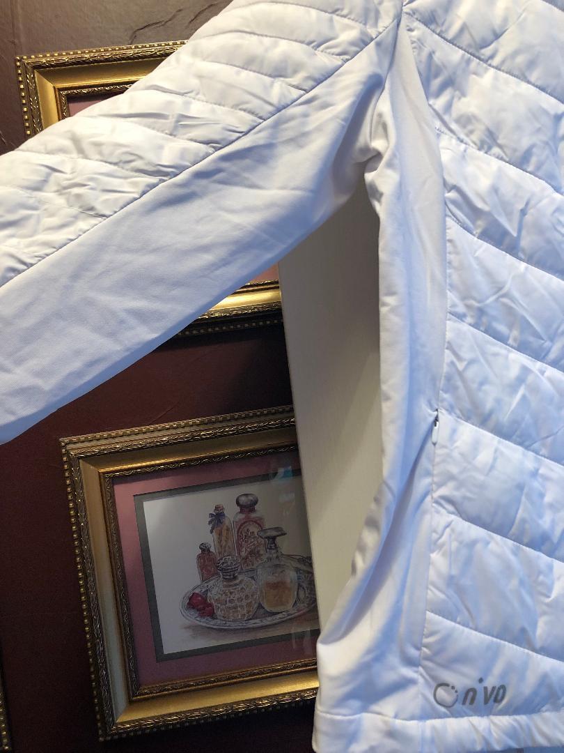 NWT Ladies NIVO WHITE KAYLA Full Zip Quilted Golf Puffer Jacket - M & L ...