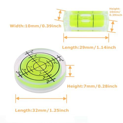 8Pcs Small Bubble Spirit Level Mini Square Levels Measuring Tools for ...