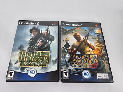 Sony PlayStation 2 PS2 Medal of Honor Frontline and Rising Sun Tested ...