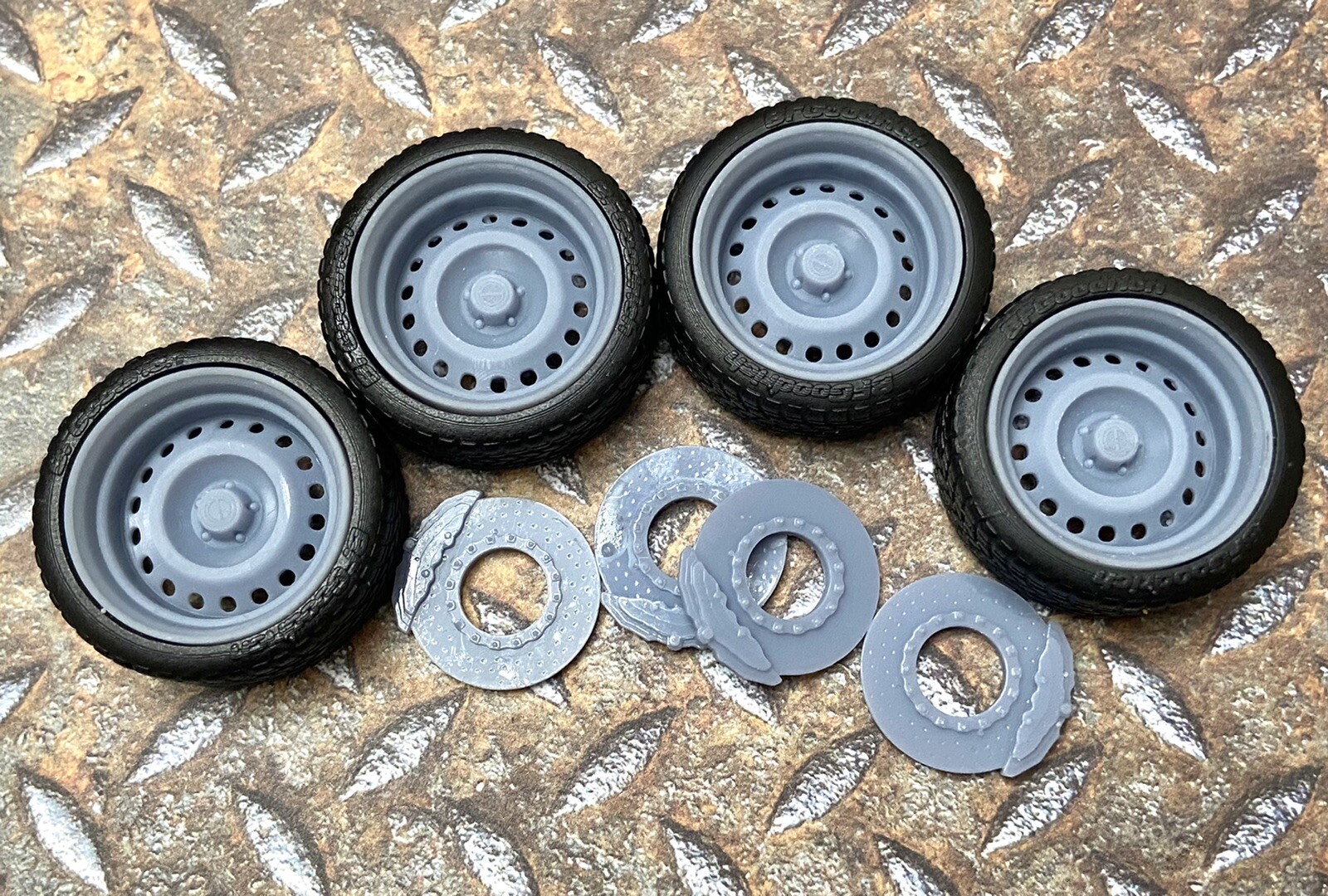 Resin 20 Inch “Truck Steelies” Model car Wheels/Tires 1/24 1/25 scale ...
