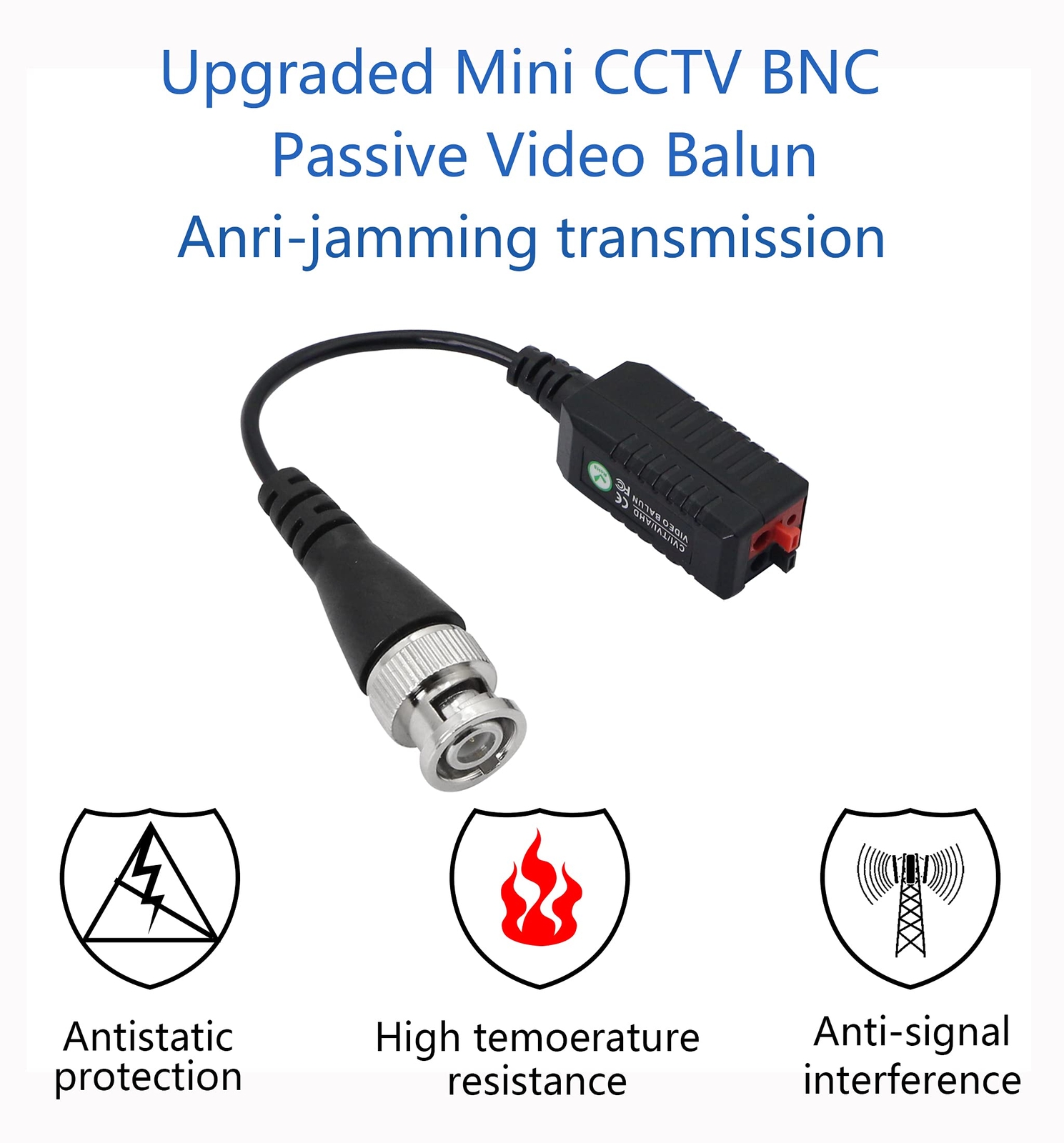 Video Balun HD-CVI TVI AHD CVBS Passive Connector BNC Video Balun ...