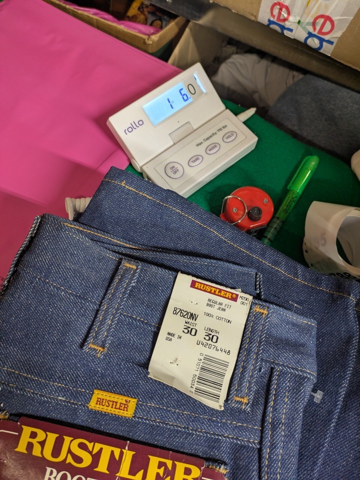 Vintage Rustler USA MADE Jeans Mens 30x30 30 Boot Cut Regular Fit NWT ...