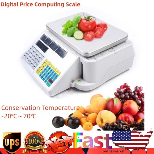 66LBs Electronic Scale Digital Price Computing Scale with Thermal Label ...