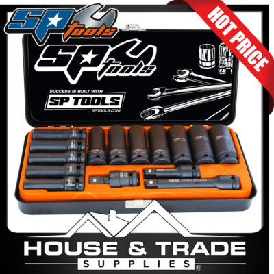 SP Tools Socket Set 14 Piece Impact 1/2"Dr Deep 6PT SAE SP20325 | eBay ...