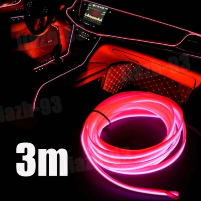 9.8FT Strip Light Red LED Car Interior Lamp Atmosphere Light Decor ...