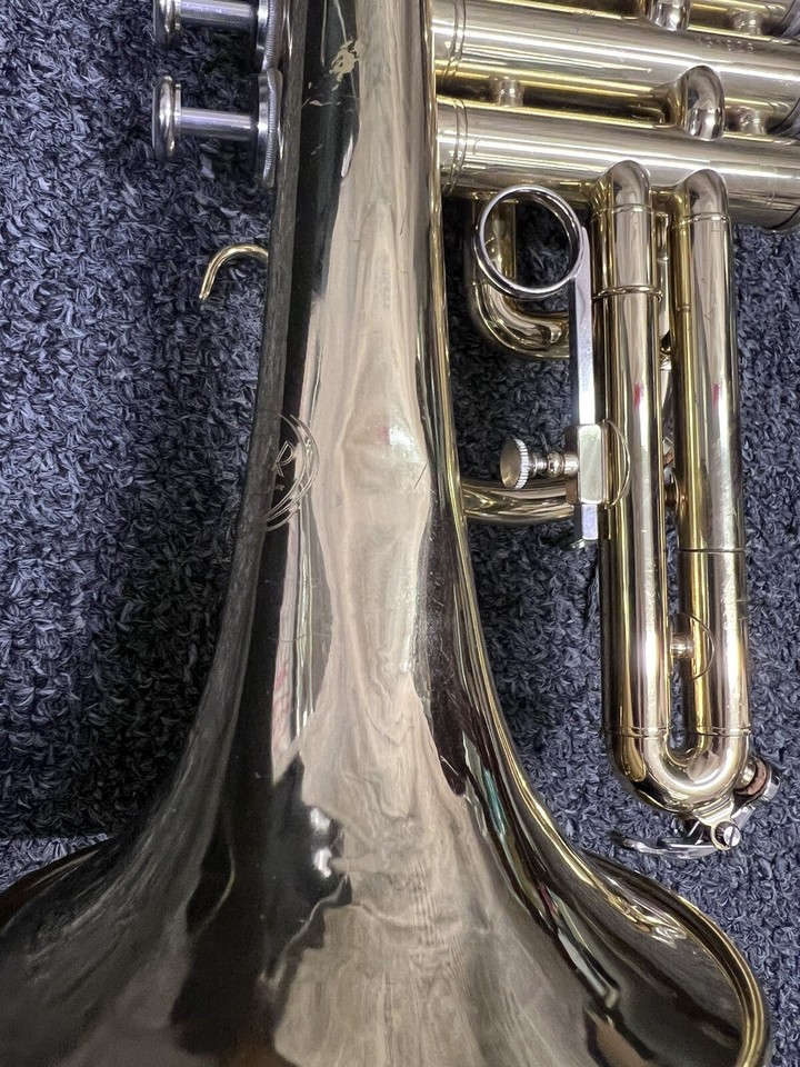 GOLDEN JUPITER JCR-520M CORNET W/HARD CASE & SILVER TONE 7C MOUTHPIECE ...