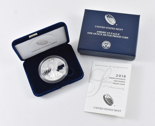 2016-W American Silver Eagle PROOF 1 Oz Silver - Coin & Box & COA | eBay