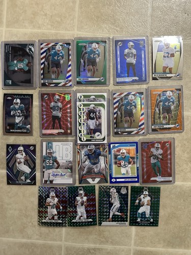 Miami Dolphins 20 Card Rookie And Vet Lot! Auto, Parallel, And Numbered ...