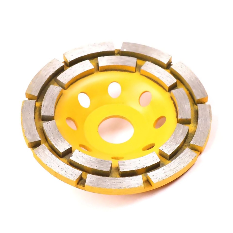 4.52in Diamond Grinding Cup Wheel Double Row Concrete Stone Polisher ...