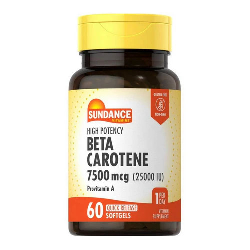 High Potency Beta Carotene Provitamin A 7500 Mcg 60 Caps By Sundance ...