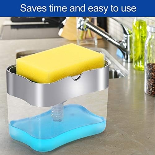 Kitchen sink soap dispenser with sponge holder | eBay UK