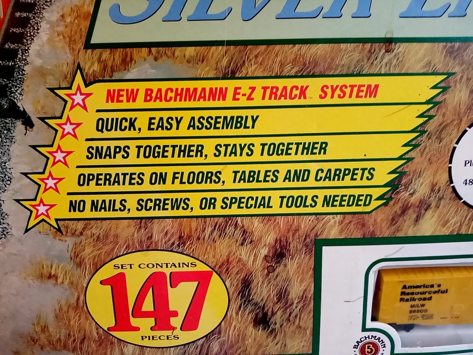 Bachmann Silver Lightning Santa Fe HO Complete Train Set | eBay