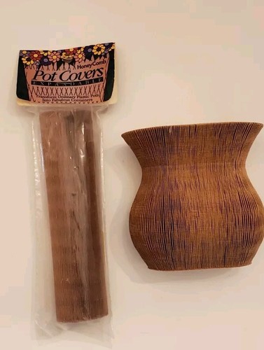 Vintage Honey Comb Paper Flower Pot Covers Expandable 2 | eBay