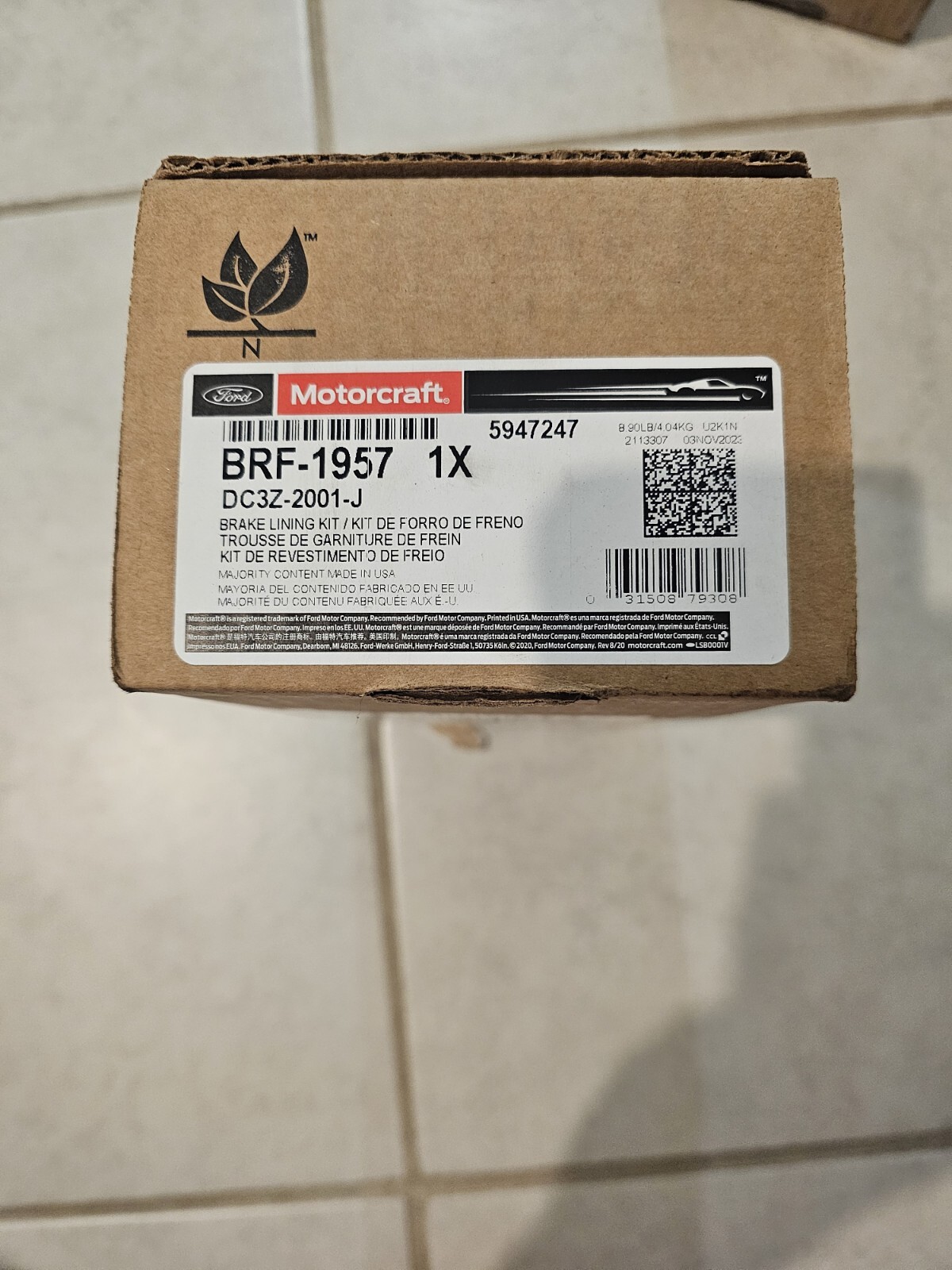 Genuine Ford Kit - Brake Lining DC3Z-2001-J for sale online | eBay