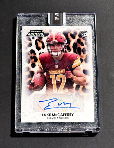 2024 Panini NFL Instant Autograph LUKE MCCAFFREY Auto Rookie Card RC ...