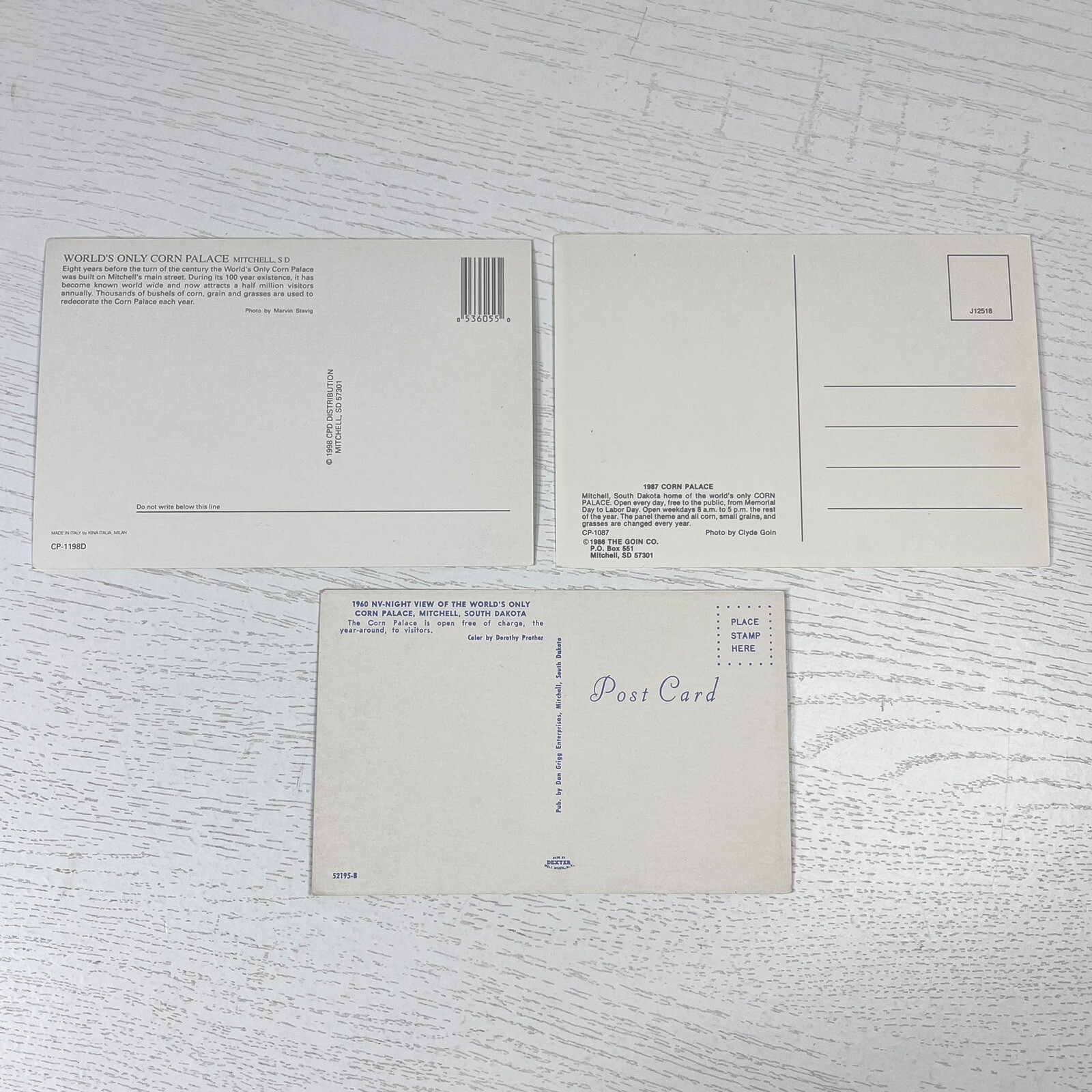 Vintage Mitchell, SD Postcards Lot of 3 Corn Palace South Dakota Unposted Chrome | eBay