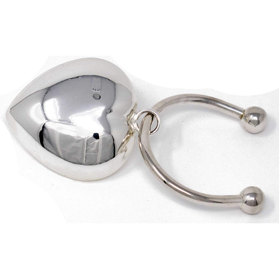 Silver Puffed Heart Horseshoe Screwball Keychain | eBay