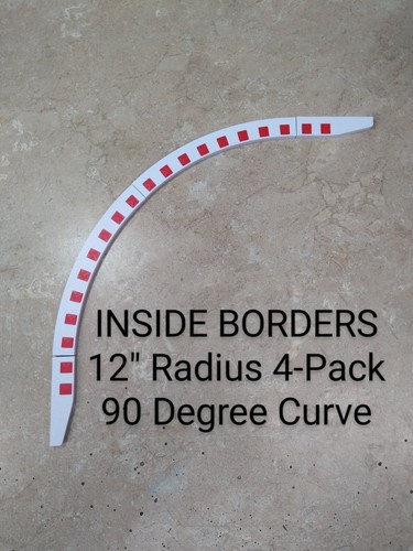 Racing Borders for AFX H.O. Track! 12" INSIDE radius 1/4 turn 4-pack ...