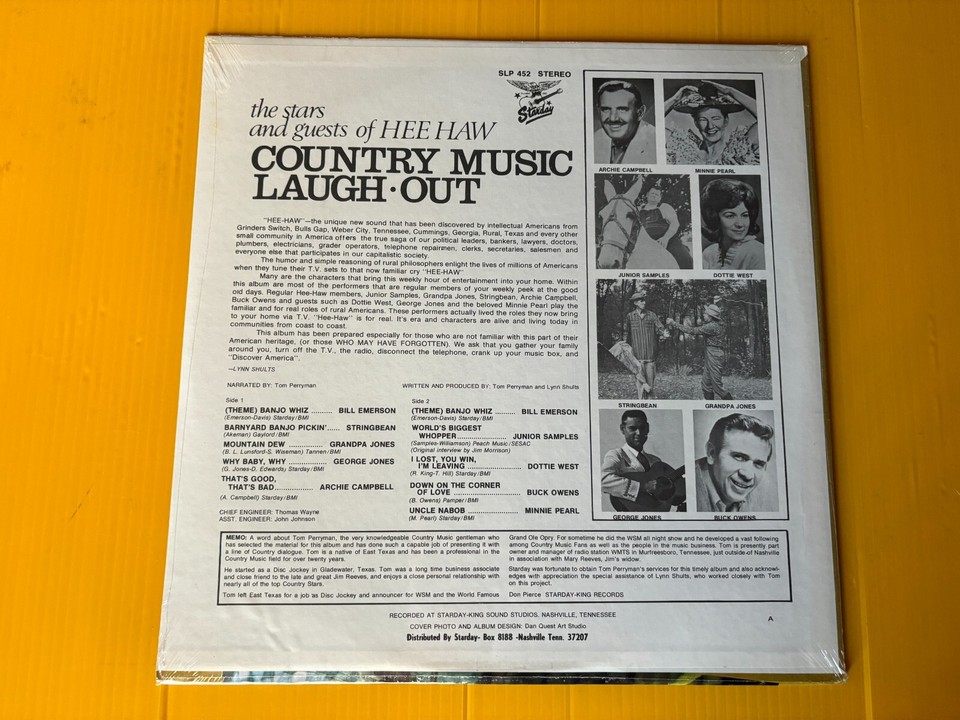 Stars & Guests of Hee Haw Country Music Laugh Out Brand New Sealed ...