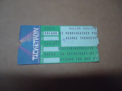 George Thorogood concert ticket Merriweather Post Pavillion MD 8 29 ...
